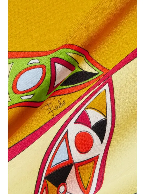 Emilio Pucci Printed Satin-crepe Mini Dress