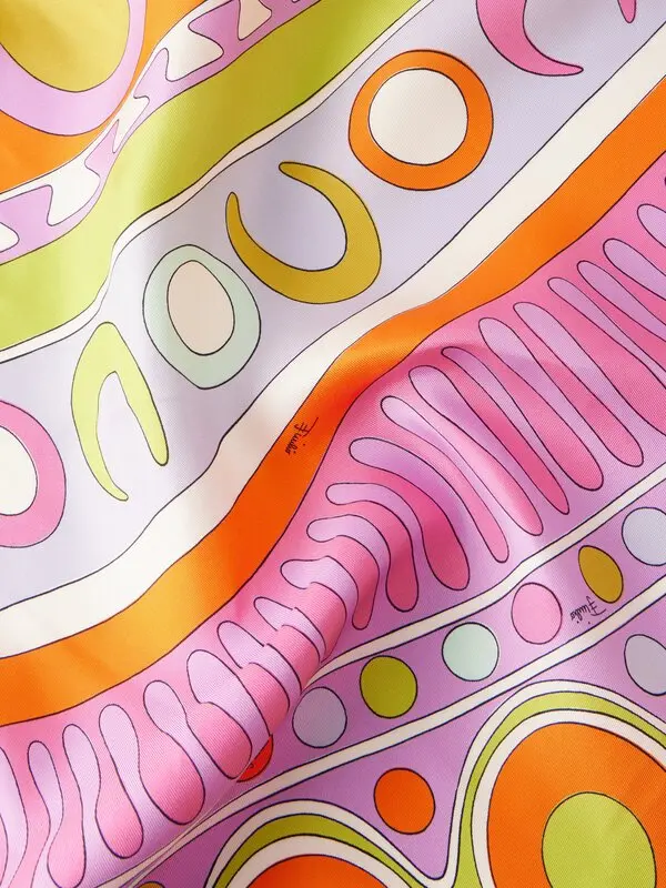 Emilio Pucci Printed Silk-twill Scarf - Pink