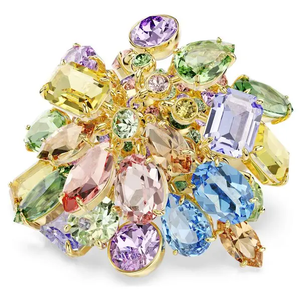 SWAROVSKI Gema Cocktail Ring With Gold Finish - Multicolored