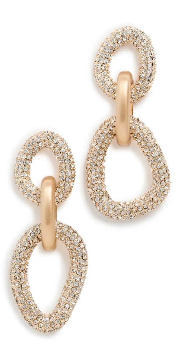 Cult Gaia Reyes Crystal Embellished Earrings - Gold Clear