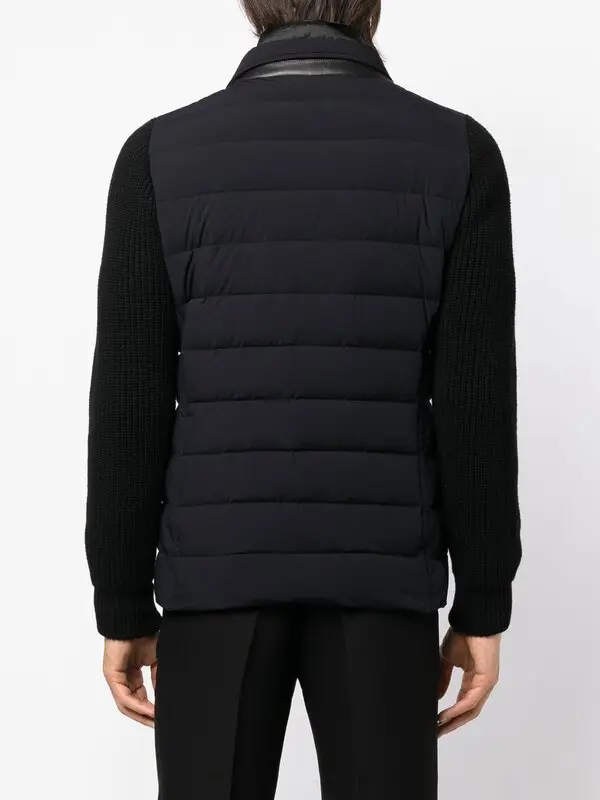 MOORER Button-up Padded Down Jacket - Blue