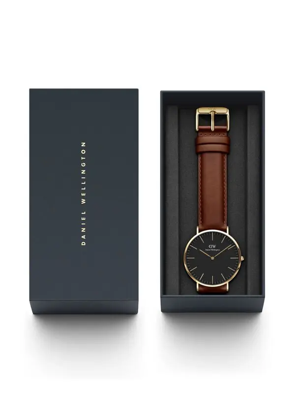 DANIEL WELLINGTON 40mm Strap Watch - Black