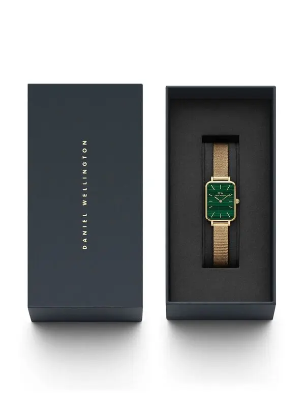 DANIEL WELLINGTON Quadro Pressed Evergold 20x26mm - Green