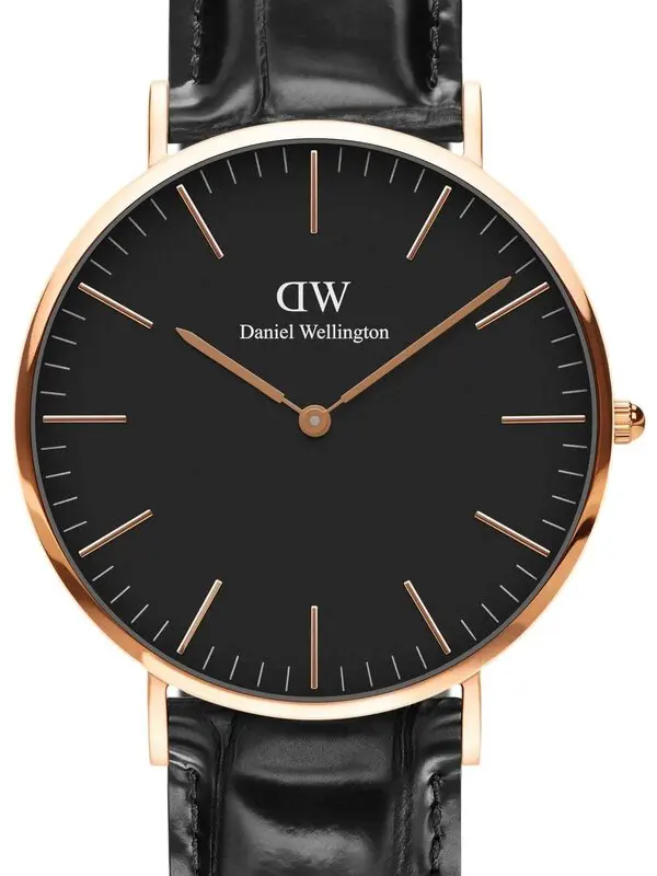 DANIEL WELLINGTON 40mm Classic Strap Watch - Black