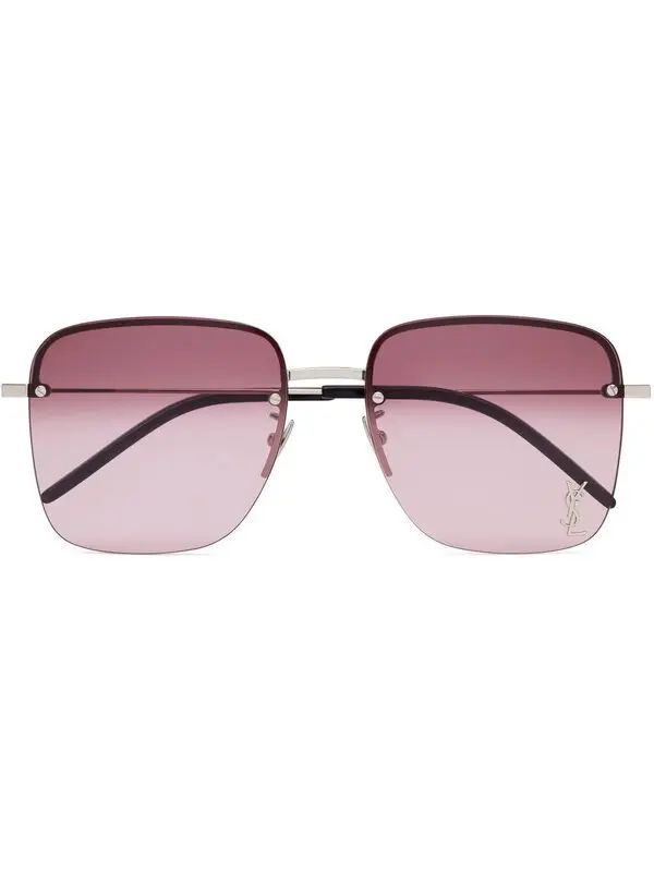 Saint Laurent Logo-letter Gradient Sunglasses - Pink