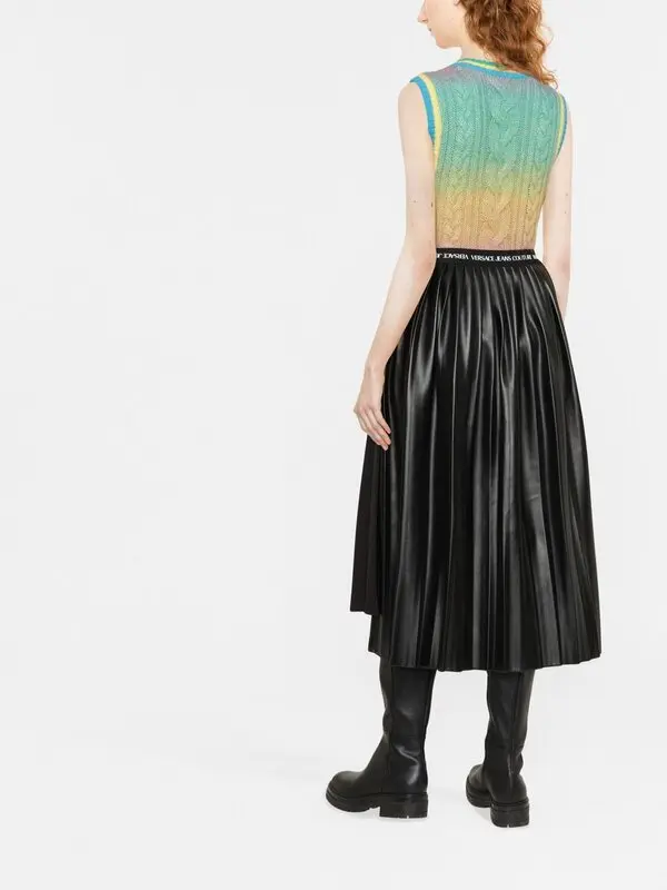 Versace Pleated Asymmetric Skirt