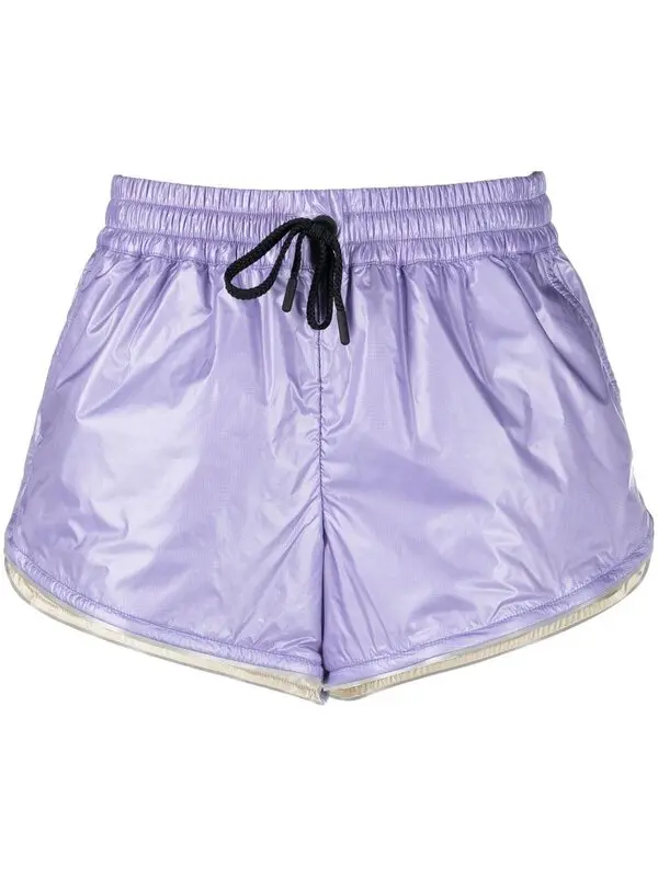 Moncler Drawstring Track Shorts - Purple