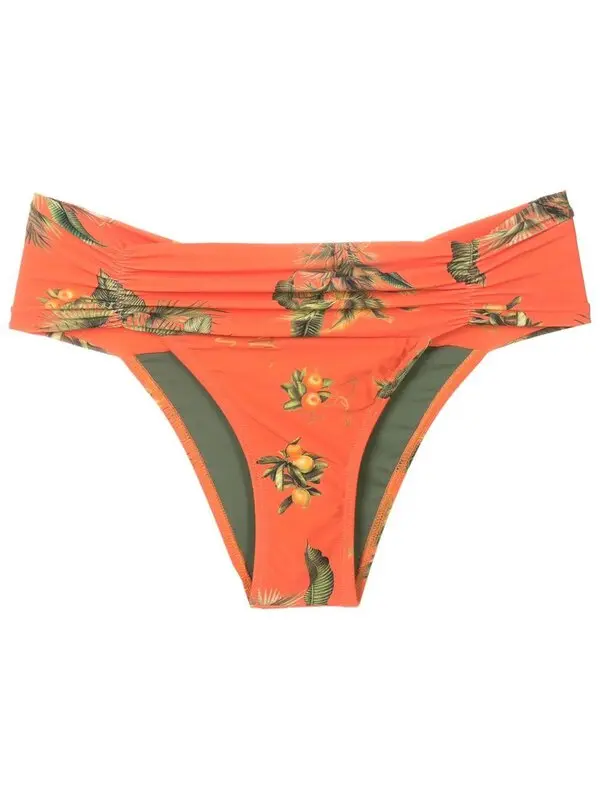 LYGIA & NANNY Jasper Floral-print Bikini Bottom - Orange