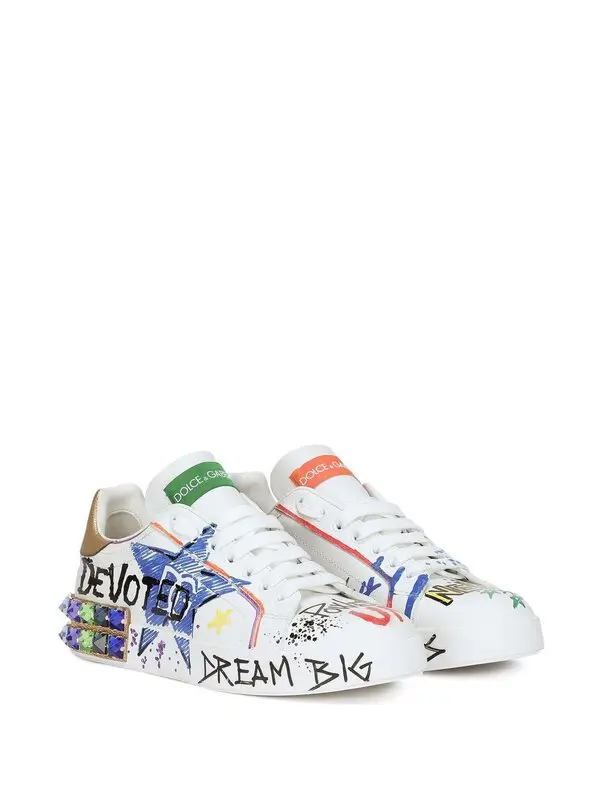 Dolce & Gabbana Portofino Embellished Sneakers