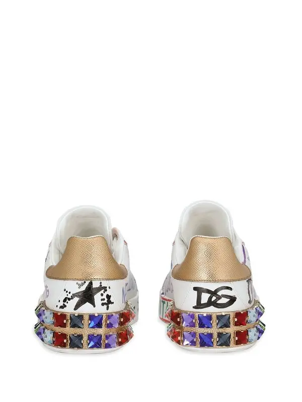 Dolce & Gabbana Portofino Embellished Sneakers