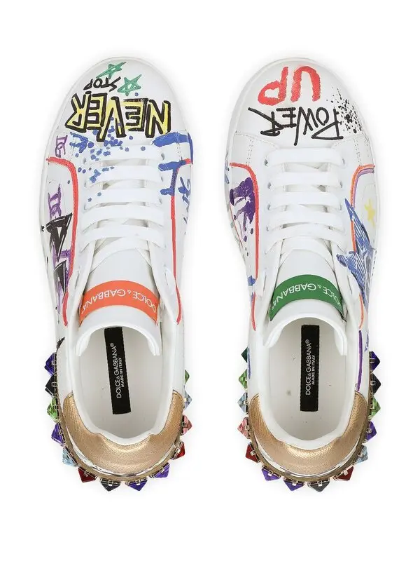Dolce & Gabbana Portofino Embellished Sneakers