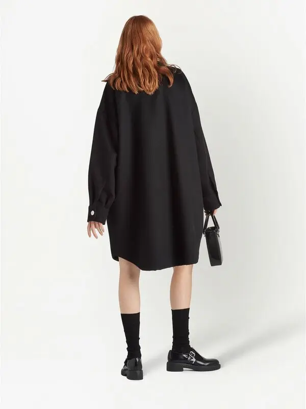 Prada Logo-plaque Wool Coat