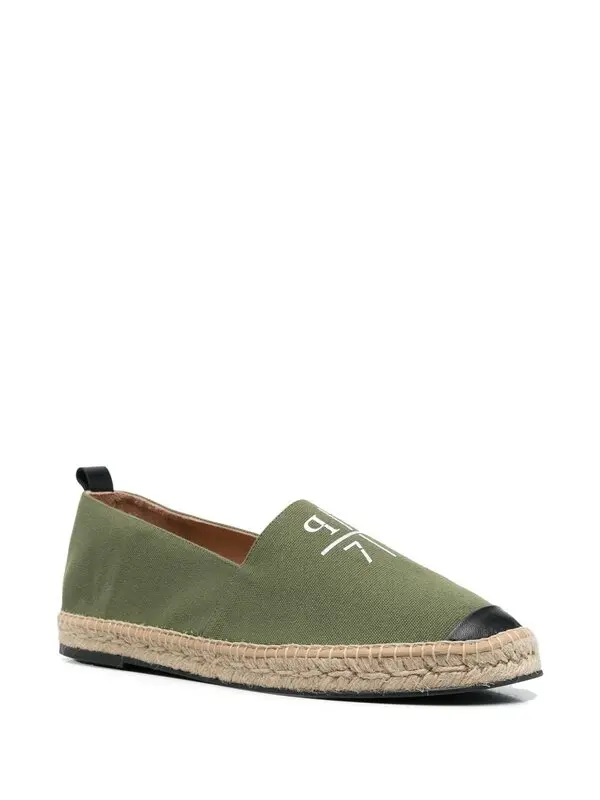 Philipp Plein Logo-print Leather-trim Espadrilles