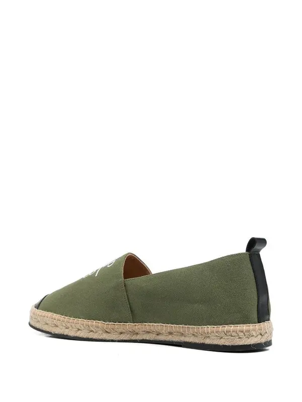 Philipp Plein Logo-print Leather-trim Espadrilles