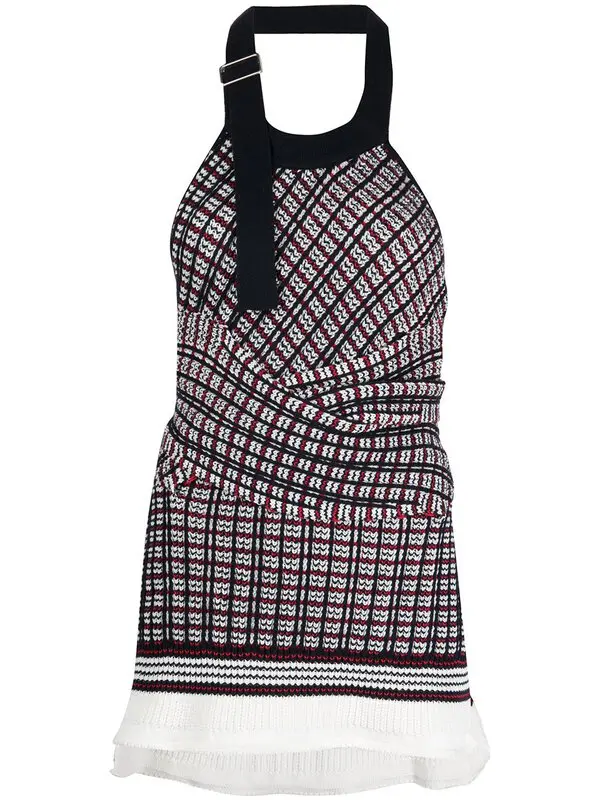 3.1 Phillip Lim Jacquard Halterneck Knit Top