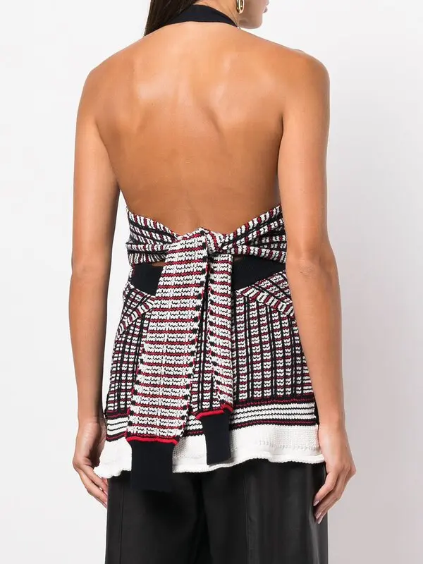 3.1 Phillip Lim Jacquard Halterneck Knit Top