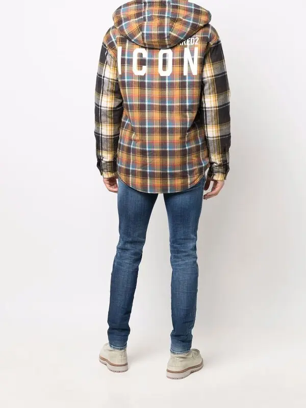 Dsquared2 Icon Check Print Hooded Jacket