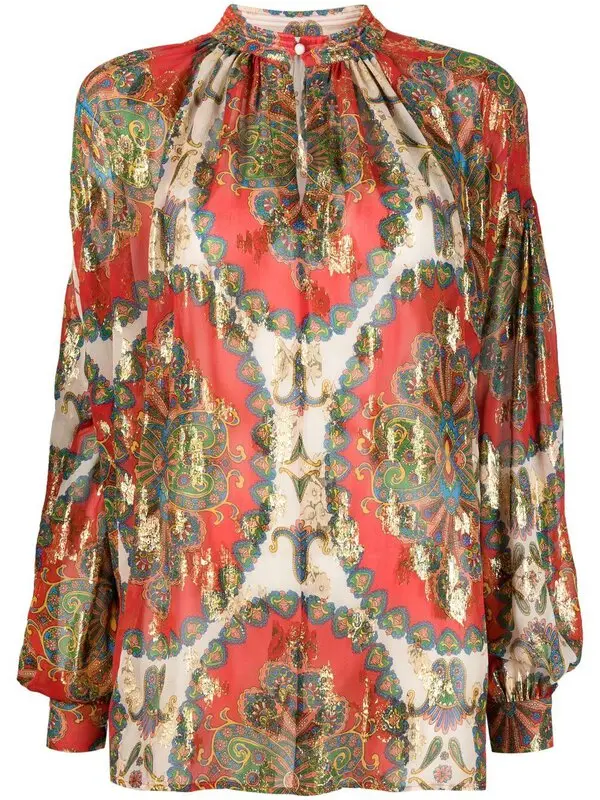Etro Paisley-print Silk Blouse