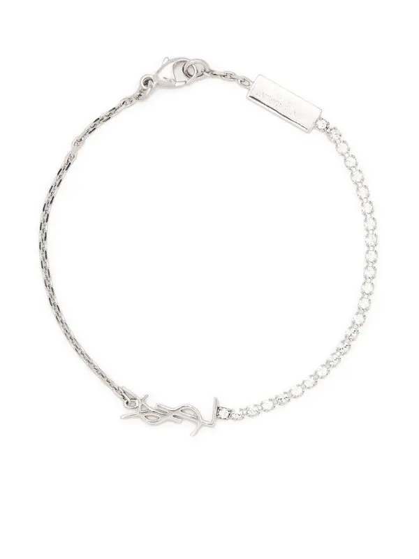 Saint Laurent Logo-lettering Embellished Bracelet