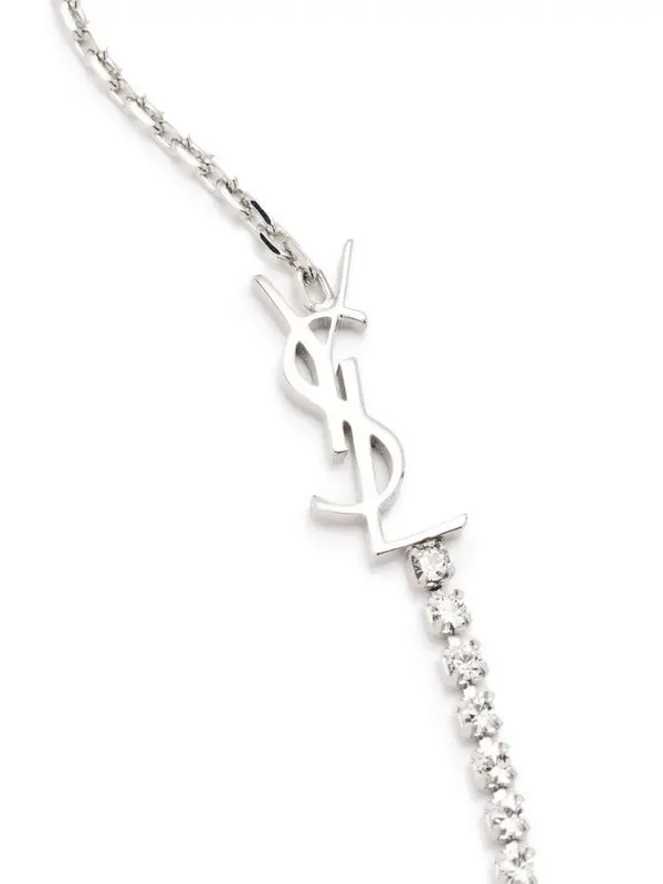 Saint Laurent Logo-lettering Embellished Bracelet
