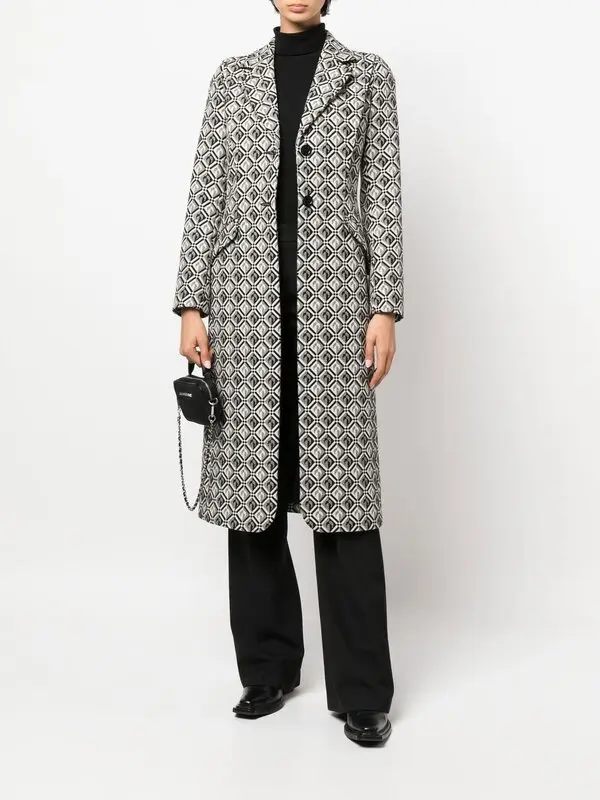 MARINE SERRE Moon Diamant Single-breasted Coat