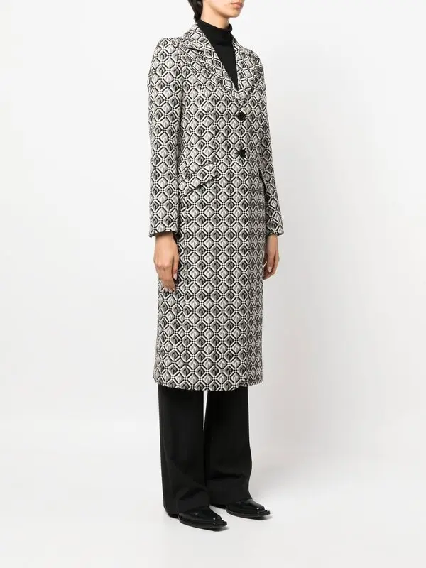 MARINE SERRE Moon Diamant Single-breasted Coat