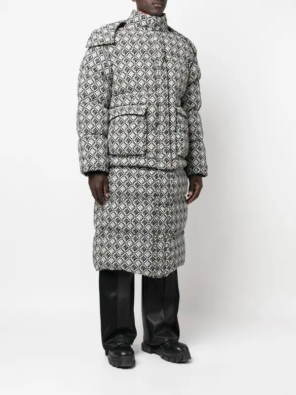 MARINE SERRE Moon Diamond-pattern Oversized Puffer Coat