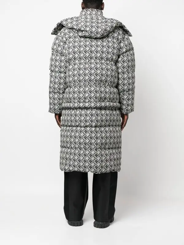 MARINE SERRE Moon Diamond-pattern Oversized Puffer Coat