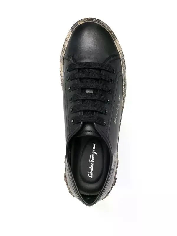 FERRAGAMO Borg Cubic Lace-up Sneakers