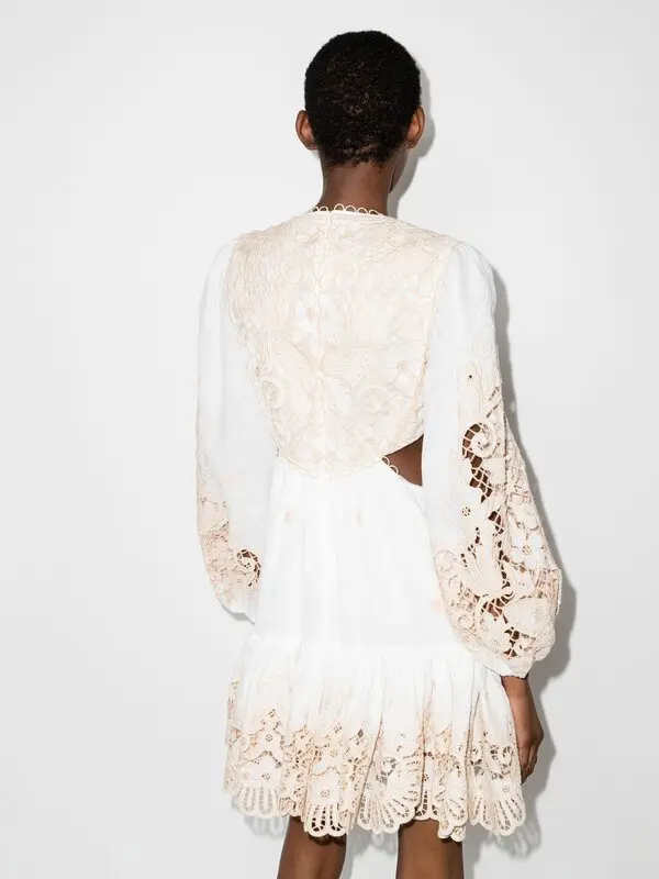 Zimmermann Floral-print Cut-out Minidress