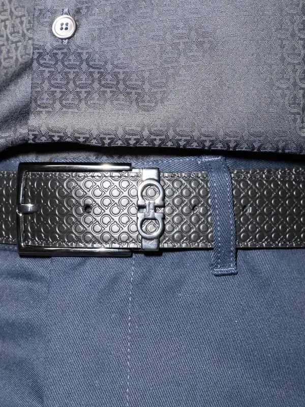 FERRAGAMO Gancini-motif Leather Belt