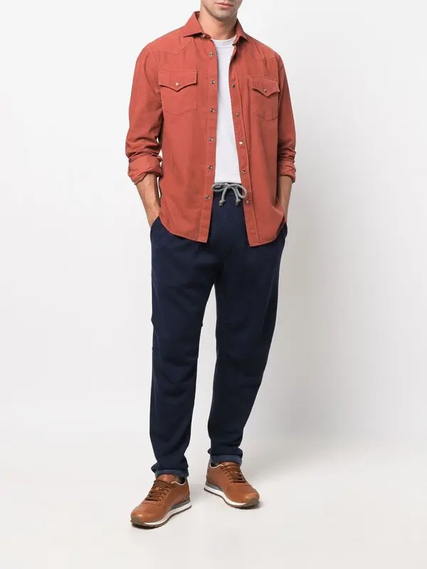 Brunello Cucinelli Drawstring-waist Cashmere Straight-leg Trousers
