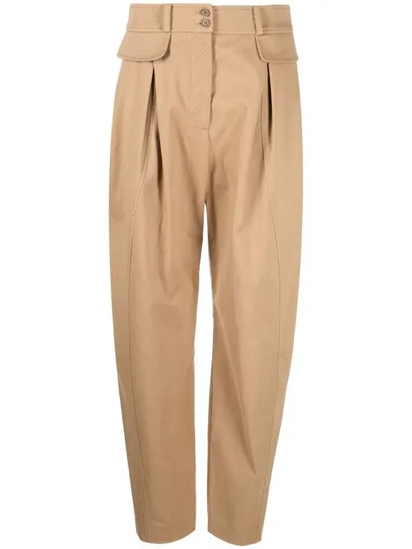 Alberta Ferretti High-waisted Tapered Trousers