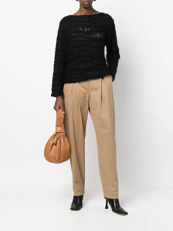 Alberta Ferretti High-waisted Tapered Trousers
