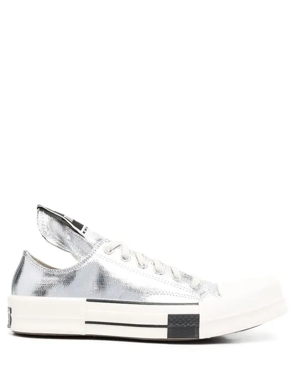 CONVERSE X Rick Owens Drkshdw Turbodrk Chuck 70 Sneakers - Silver