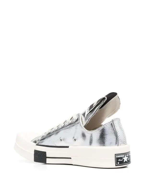 CONVERSE X Rick Owens Drkshdw Turbodrk Chuck 70 Sneakers - Silver