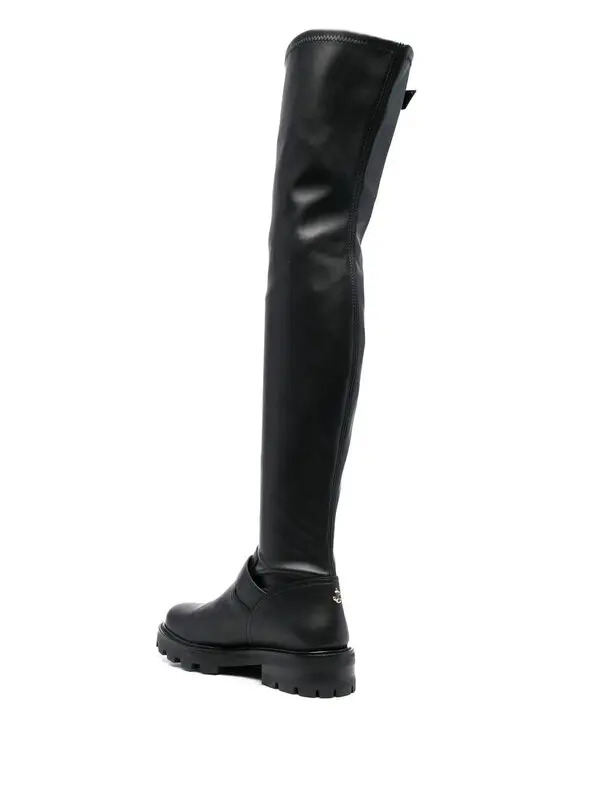 JIMMY CHOO Biker Ii Over The Knee Flat Boots