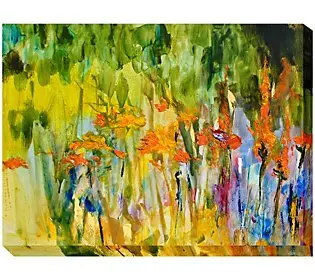 WEST OF THE WIND Outdoor Canvas Art Lily Abstra Ct 40' X 30 - One-color