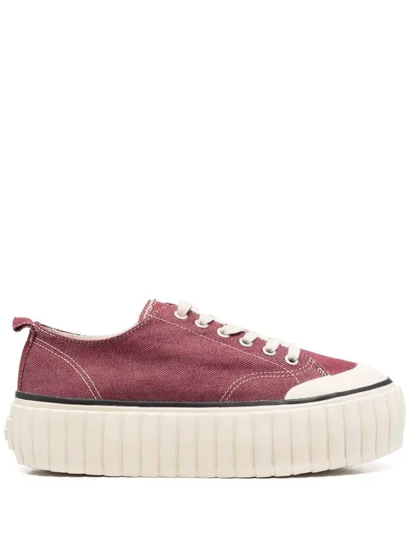 DIESEL® Chunky-sole Low-top Sneakers - Red