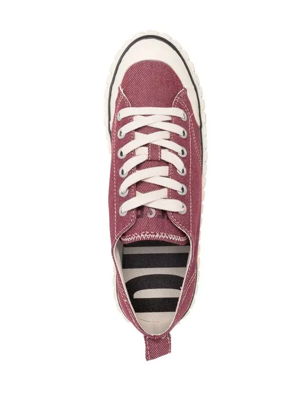 DIESEL® Chunky-sole Low-top Sneakers - Red