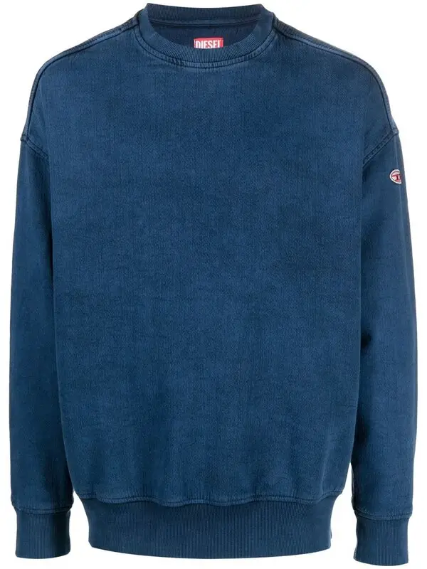 DIESEL® D-krib Track Denim Sweatshirt