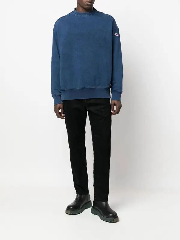 DIESEL® D-krib Track Denim Sweatshirt