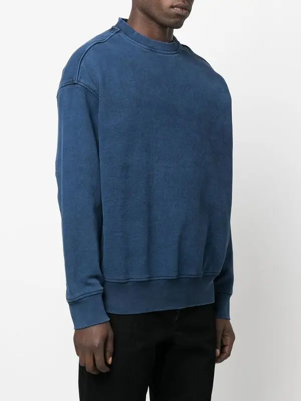 DIESEL® D-krib Track Denim Sweatshirt