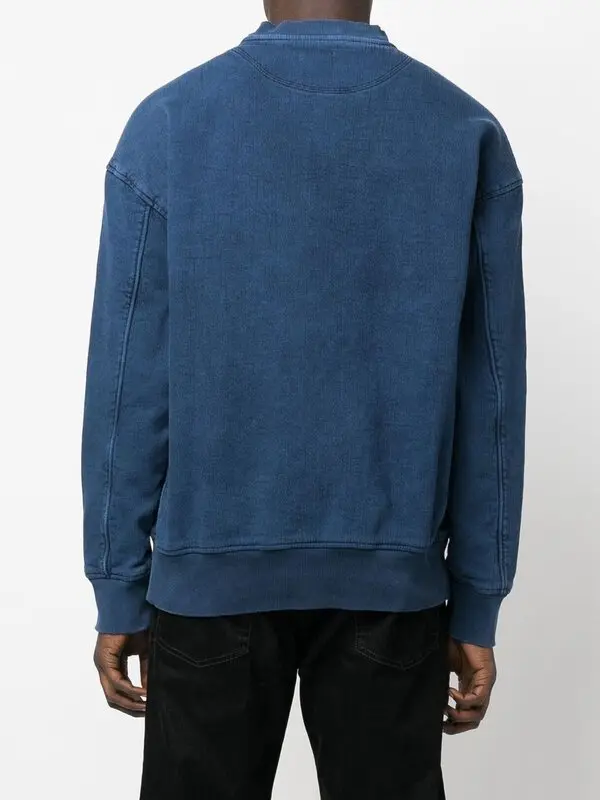 DIESEL® D-krib Track Denim Sweatshirt
