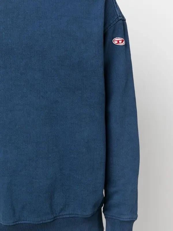 DIESEL® D-krib Track Denim Sweatshirt