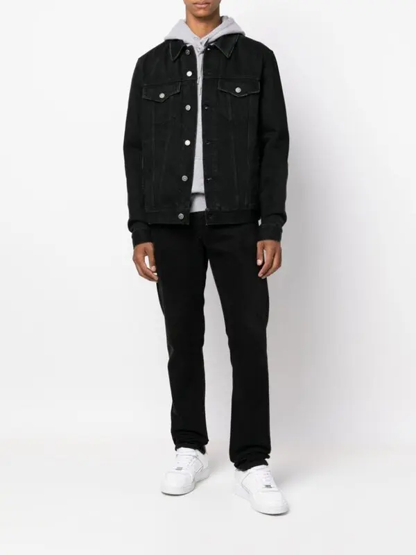 GOLDEN GOOSE Logo-patch Denim Jacket - Black