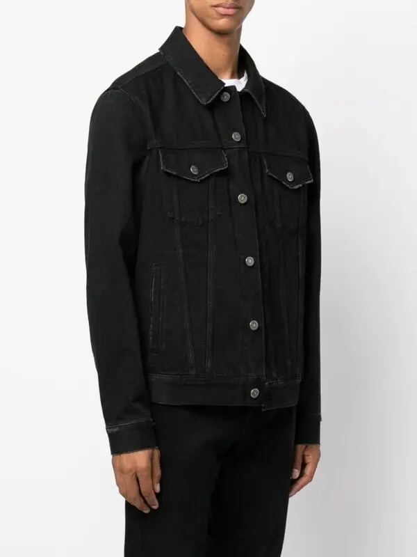 GOLDEN GOOSE Logo-patch Denim Jacket - Black