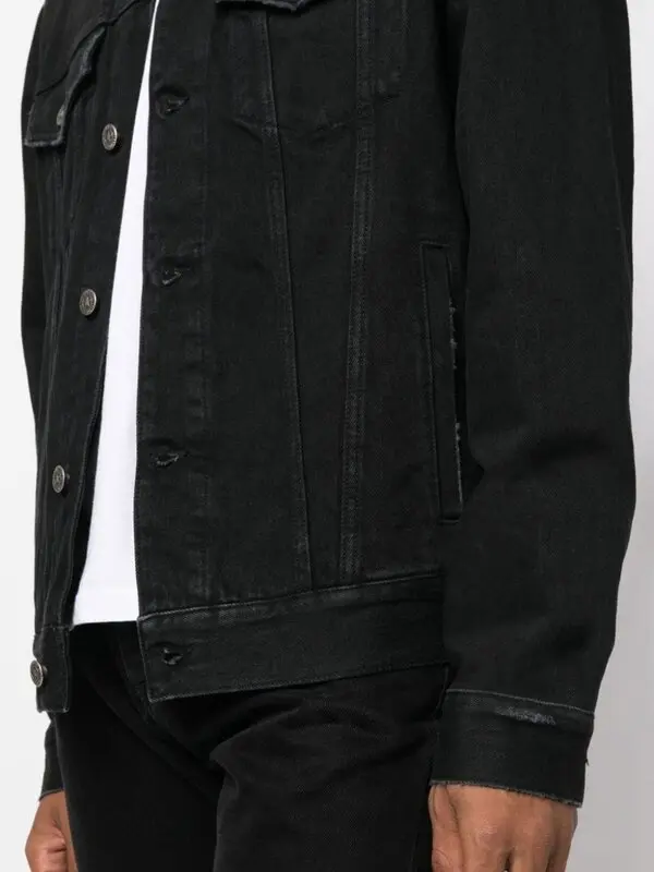 GOLDEN GOOSE Logo-patch Denim Jacket - Black