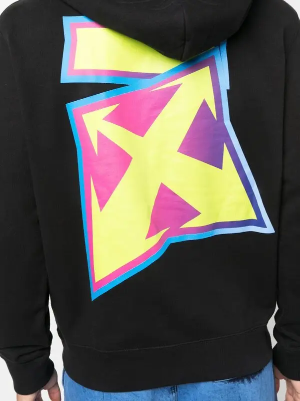 Off-White Arrows Print Cotton Hoodie