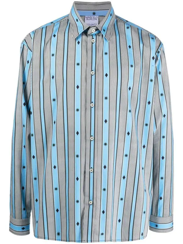 COUNTY OF MILAN Striped Button-up Shirt